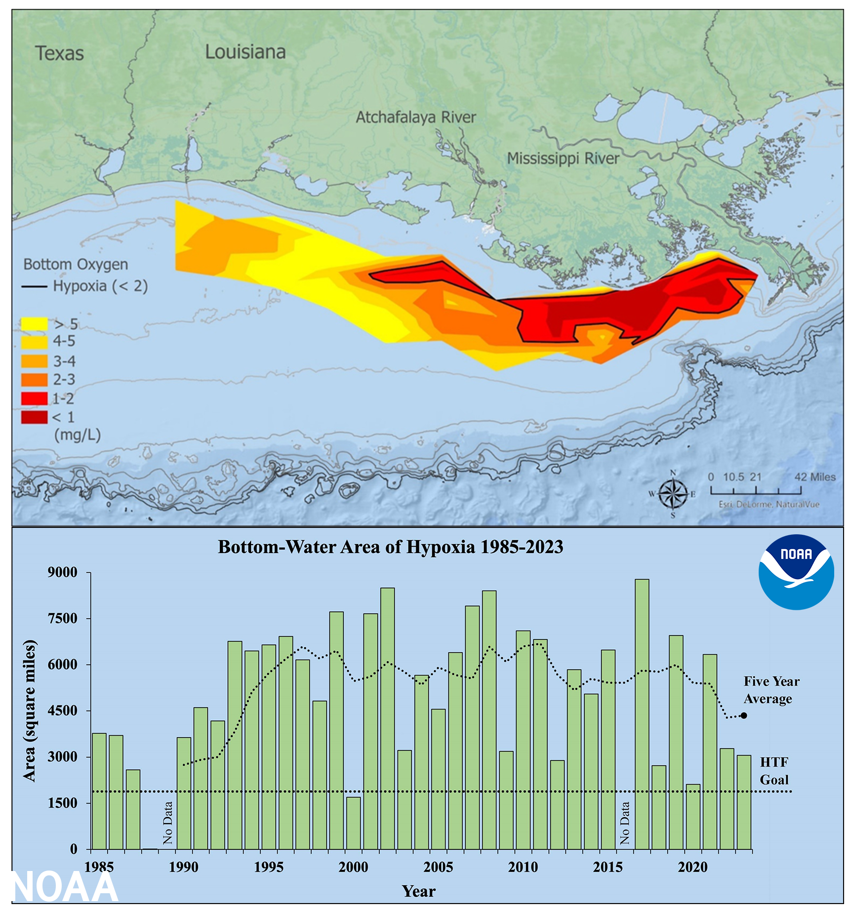 NOAA and partners announce below-average ‘dead zone’ measured in Gulf ...